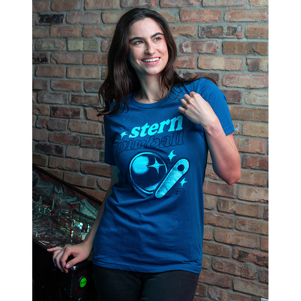 Stern Blue Pinball Tee – Stern Pinball