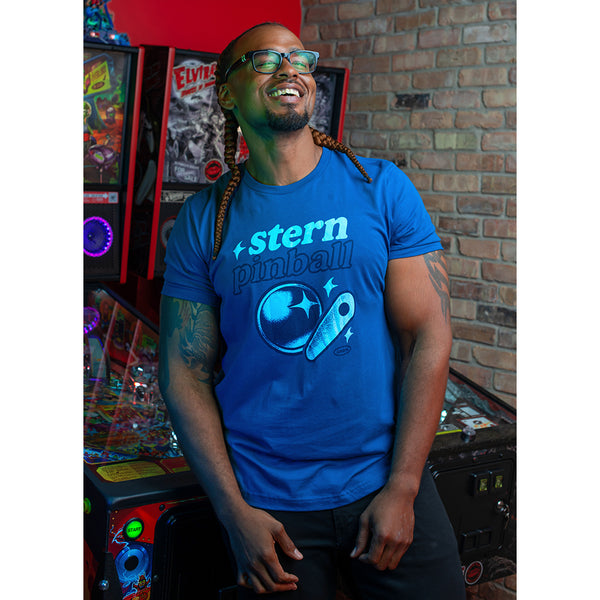 Stern Blue Pinball Tee – Stern Pinball