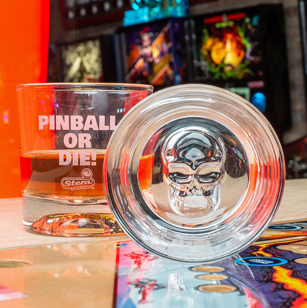Stern "Pinball or Die" Whiskey Glass Set – Stern Pinball