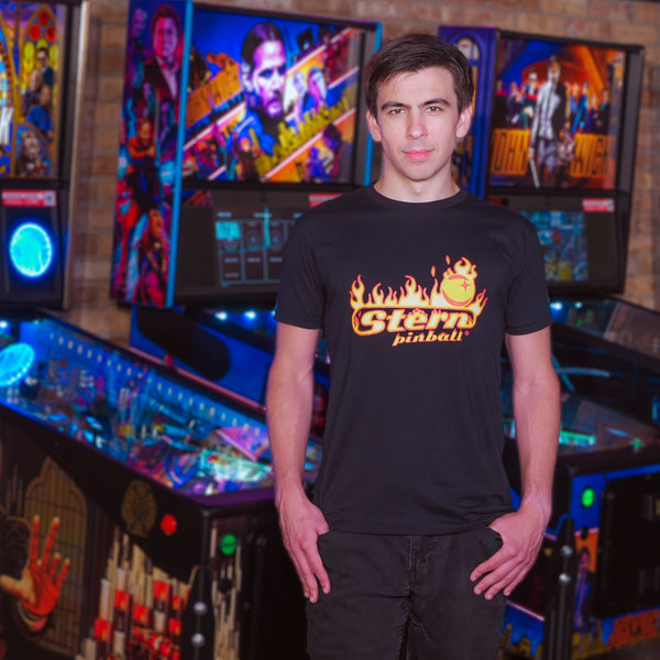 Stern Flaming Logo Tee – Stern Pinball