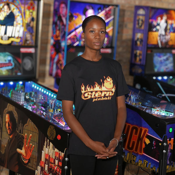 Stern Flaming Logo Tee – Stern Pinball